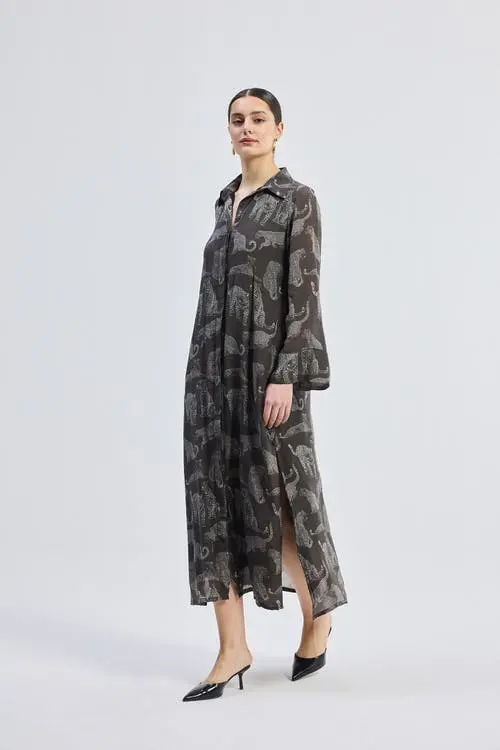 REISTOR Relaxed-fit Printed Shirt Dress
