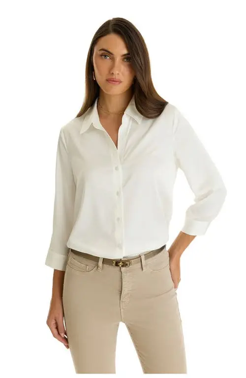 THE NOLI SHOP Sara Silk Blouse - White
