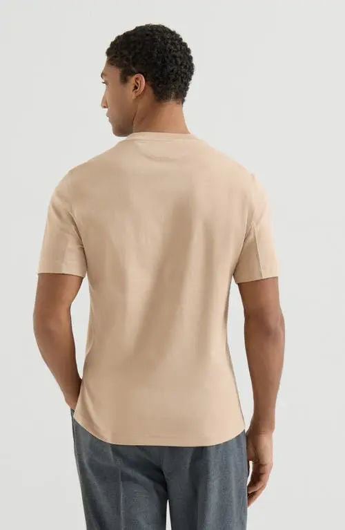 Brunello Cucinelli Interlock T-shirt With Print - Beige