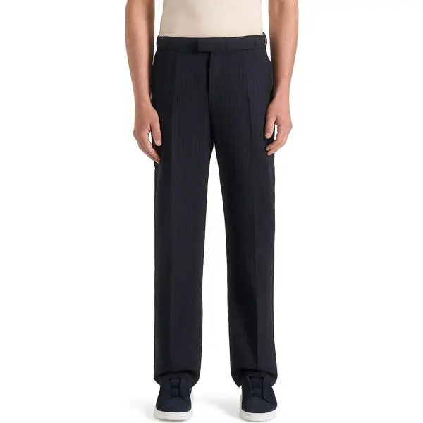Manière De Voir Joseph Regular Fit Pinstripe Trousers - Navy
