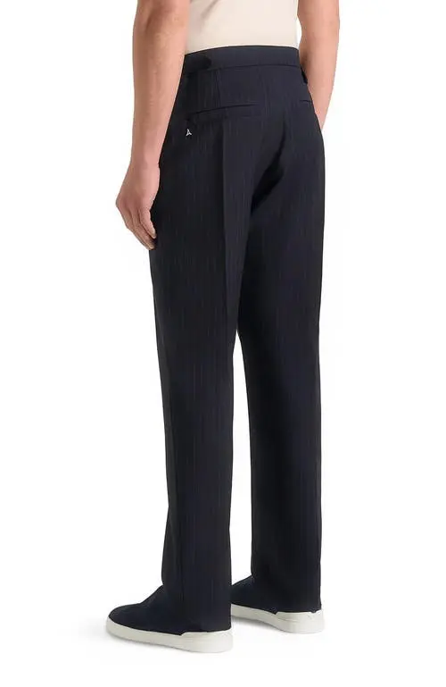 Manière De Voir Joseph Regular Fit Pinstripe Trousers - Navy