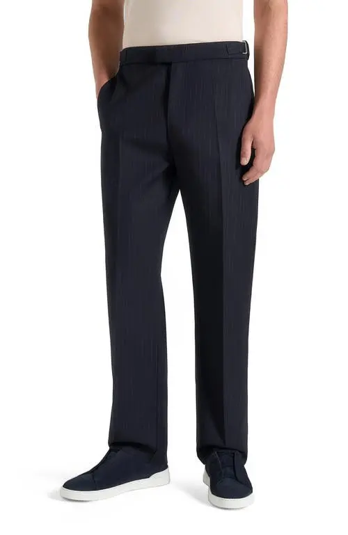 Manière De Voir Joseph Regular Fit Pinstripe Trousers - Navy