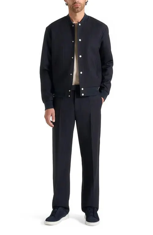 Manière De Voir Joseph Regular Fit Pinstripe Trousers - Navy