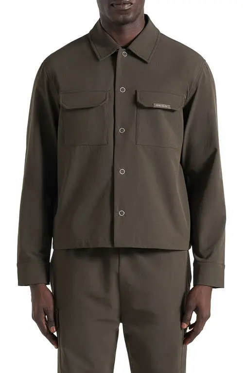 Manière De Voir Technical Cargo Shirt Jacket - Olive