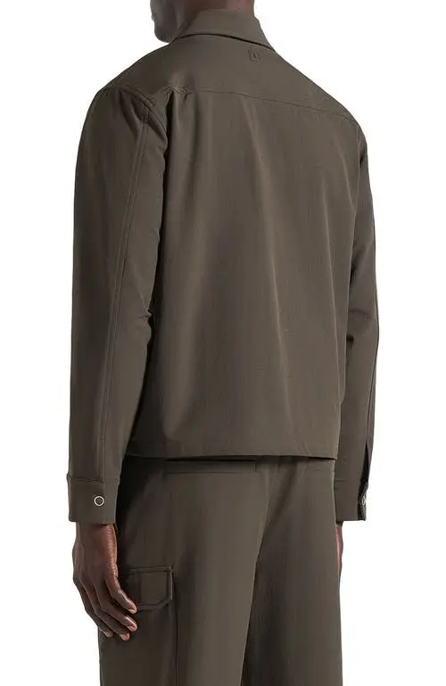 Manière De Voir Technical Cargo Shirt Jacket - Olive