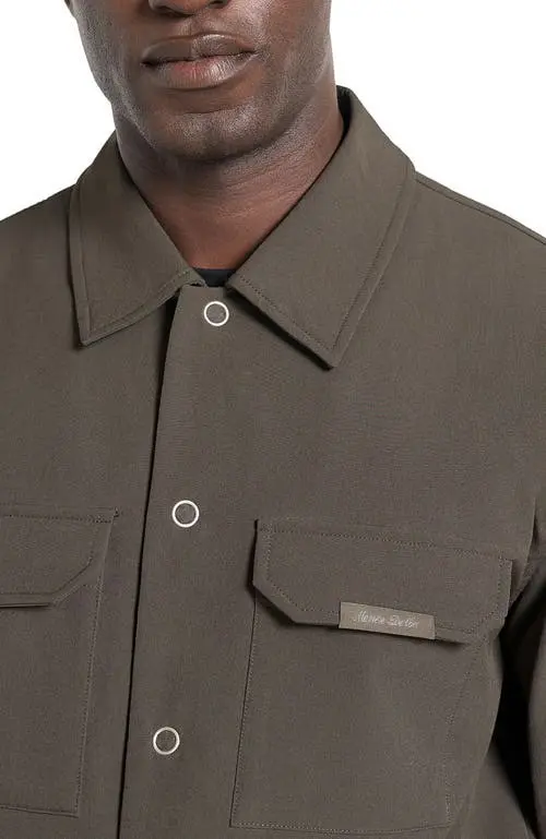 Manière De Voir Technical Cargo Shirt Jacket - Olive