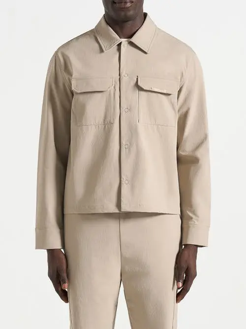 Manière De Voir Milo Technical Cargo Jacket - Taupe
