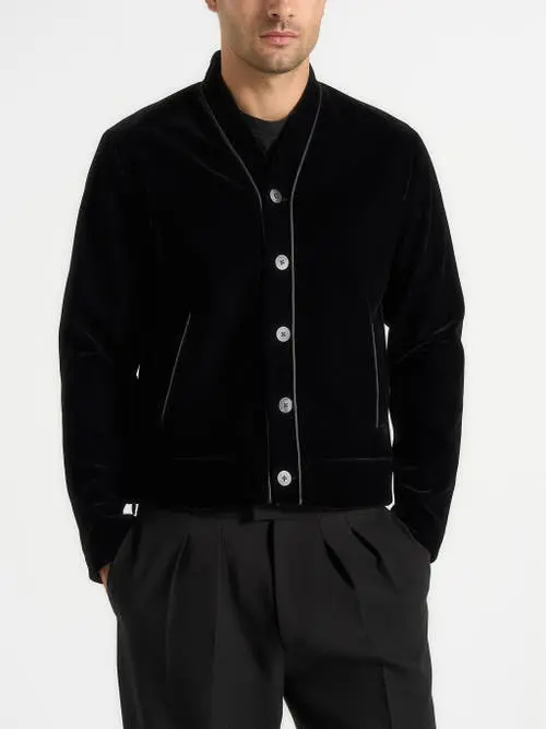 Manière De Voir Nassim Velvet Jacket - Black