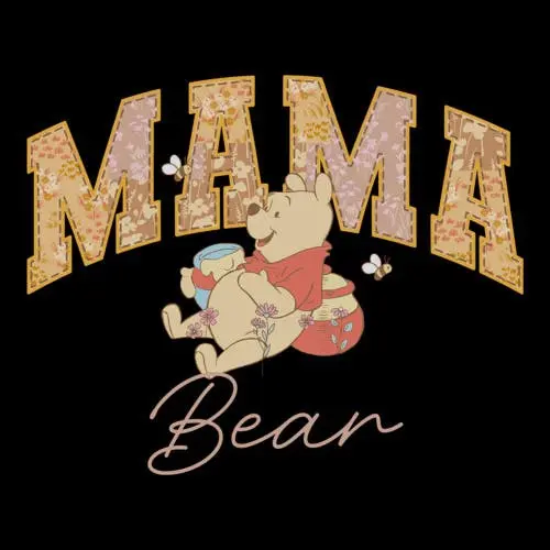 WINNIE THE POOH Collegiate Mama Bear Graphic T-shirt