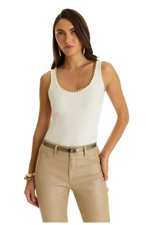 THE NOLI SHOP Millie Knit Tank - Pearl