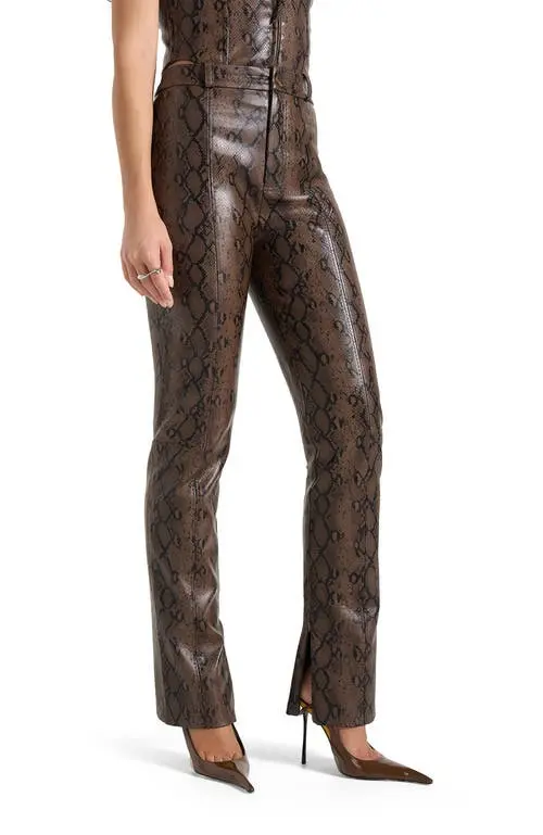 Manière De Voir Lucia Python Straight Leg Trousers