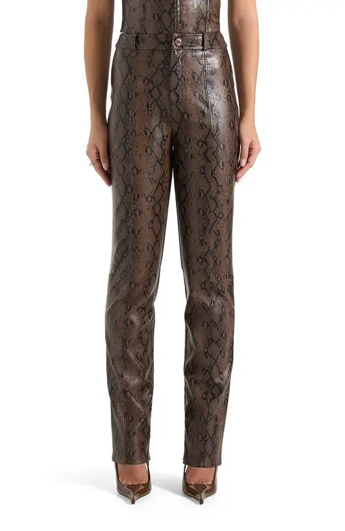 Manière De Voir Lucia Python Straight Leg Trousers