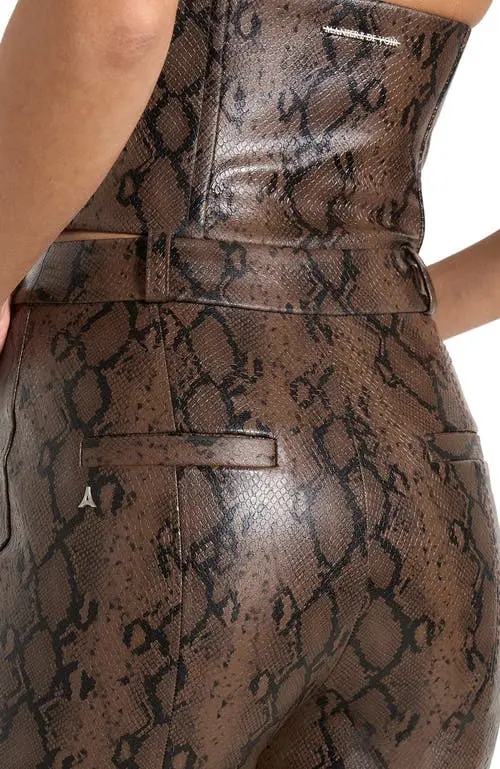 Manière De Voir Lucia Python Straight Leg Trousers