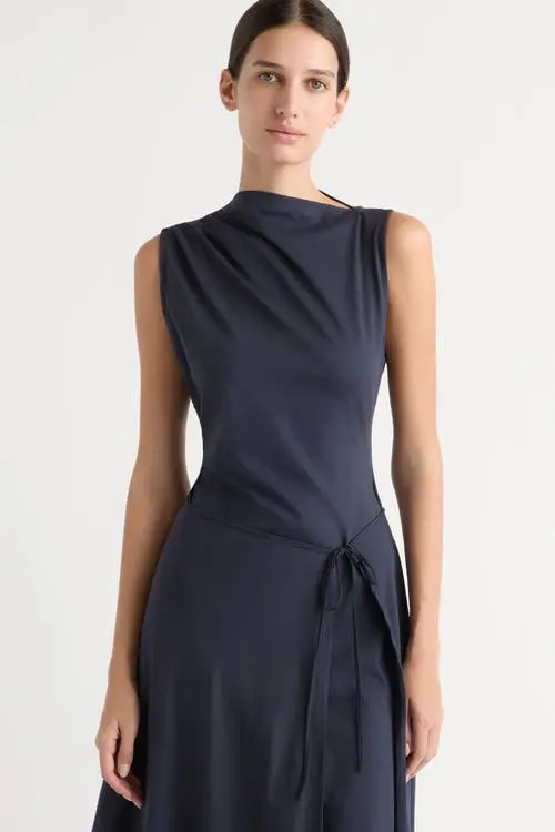 Modern Citizen Amelia Asymmetric-neck Wrap Maxi Dress