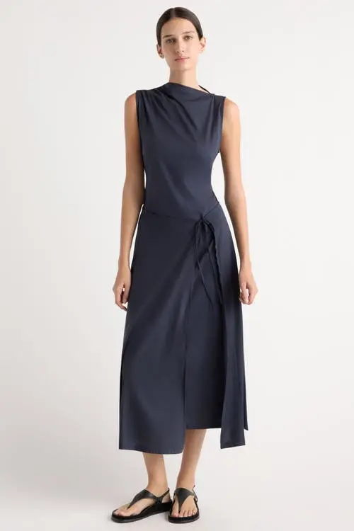 Modern Citizen Amelia Asymmetric-neck Wrap Maxi Dress