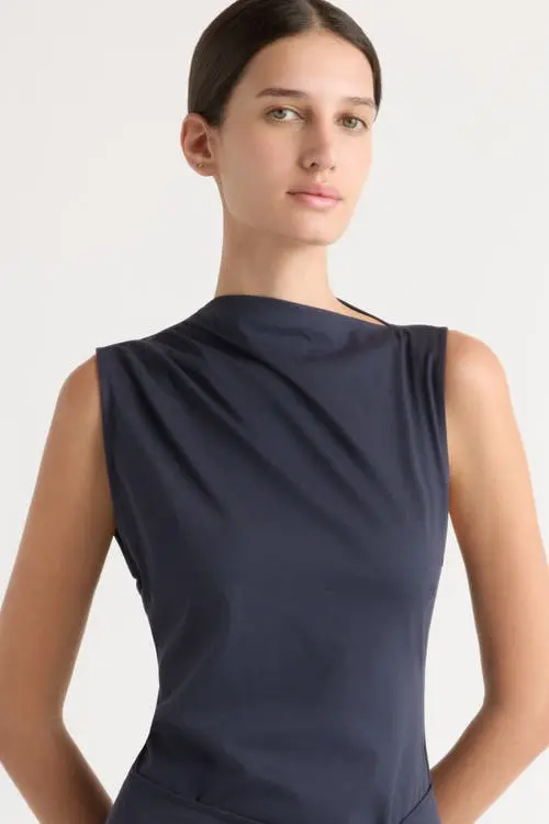 Modern Citizen Amelia Asymmetric-neck Wrap Maxi Dress