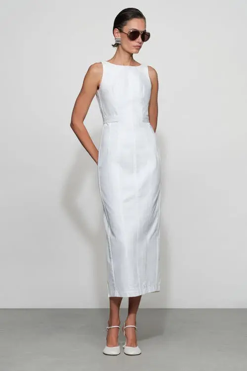 ET OCHS Farley Denim Midi Dress