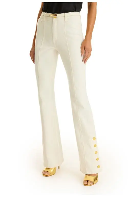 THE NOLI SHOP Veronica Button Jean - Ivory