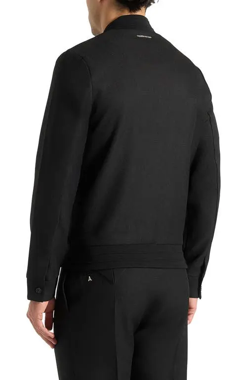 Manière De Voir Tailored Bomber Jacket - Black