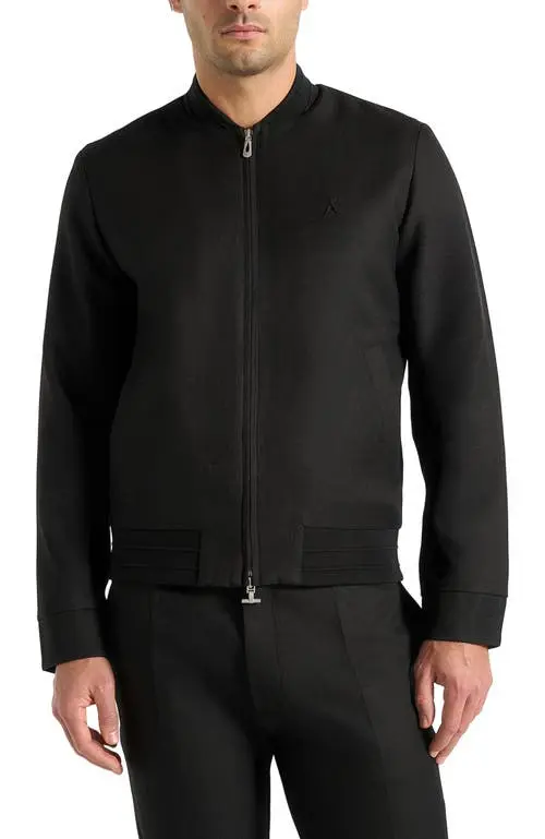 Manière De Voir Tailored Bomber Jacket - Black