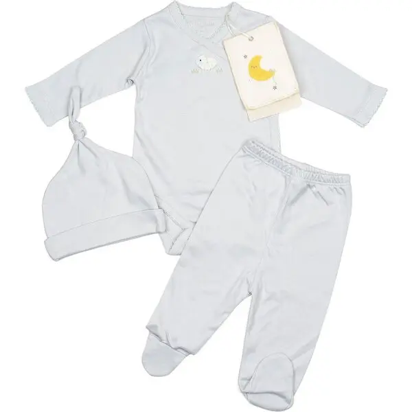 WILD WAWA Pima Embroidered Bundle Set - Blue Lamb