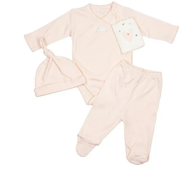 WILD WAWA Pima Embroidered Bundle Set - Pink Lamb