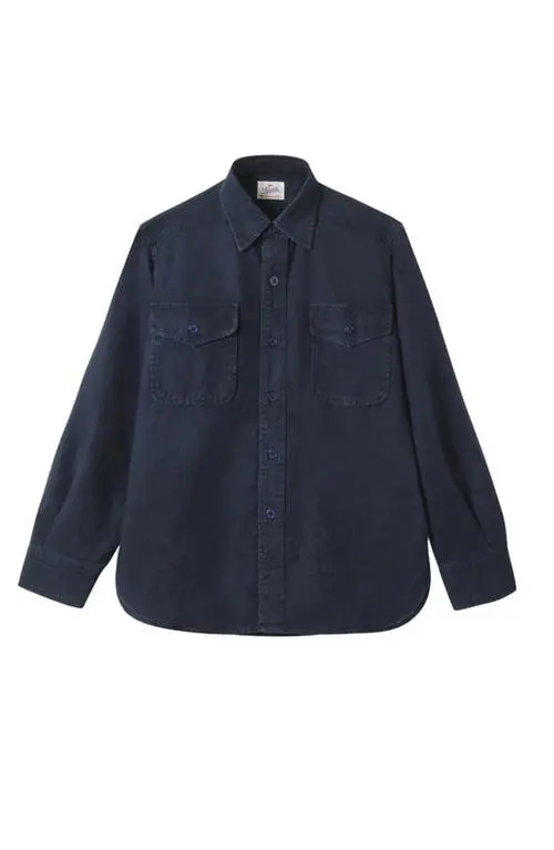 FORTELA Cpo Denim Overshirt - Blue
