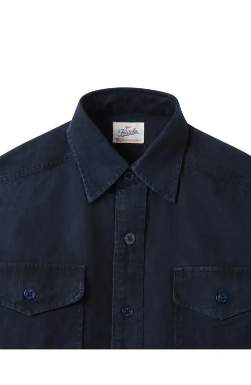 FORTELA Cpo Denim Overshirt - Blue