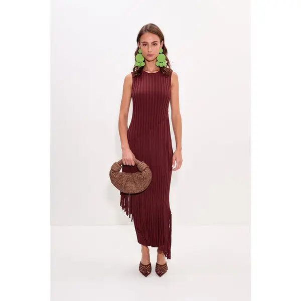 SIMONMILLER Spiral Knit Dress - Choco Brown