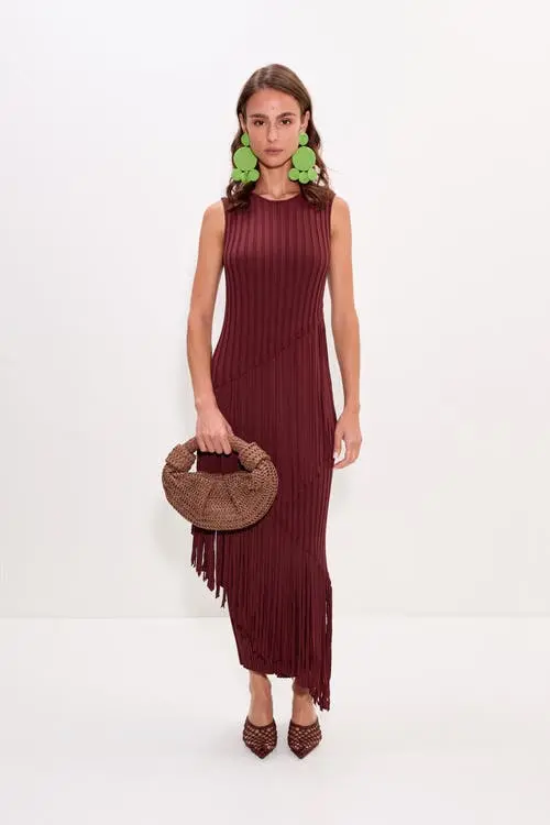SIMONMILLER Spiral Knit Dress - Choco Brown