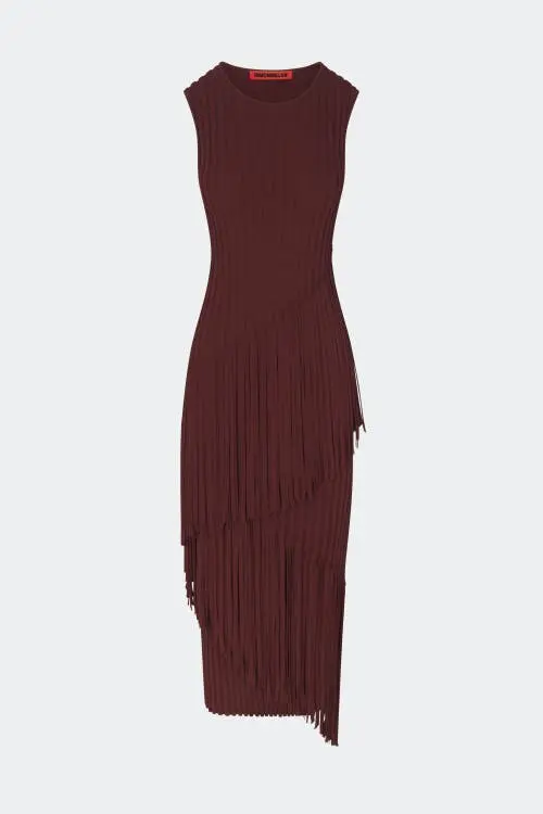 SIMONMILLER Spiral Knit Dress - Choco Brown