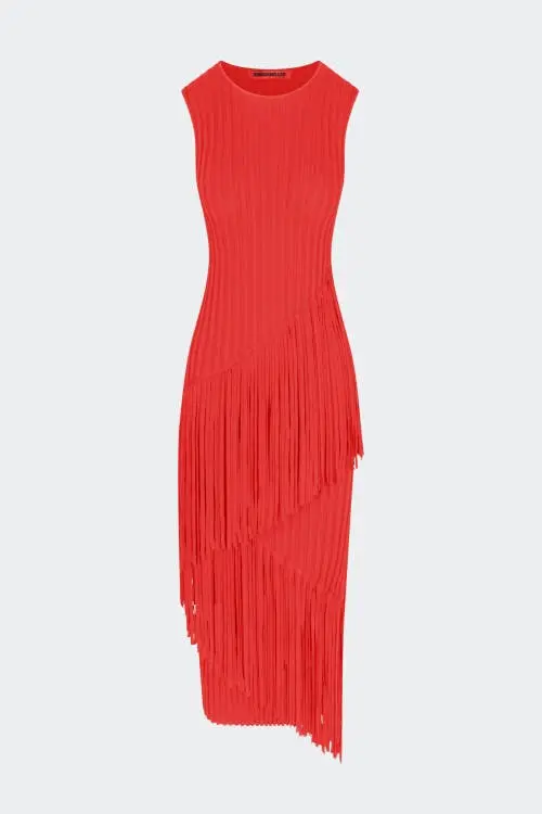 SIMONMILLER Spiral Knit Dress - Paprika