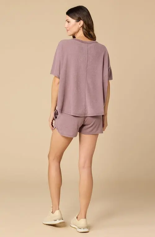 SOFTIES Terry Relaxed V-neck With Short Set