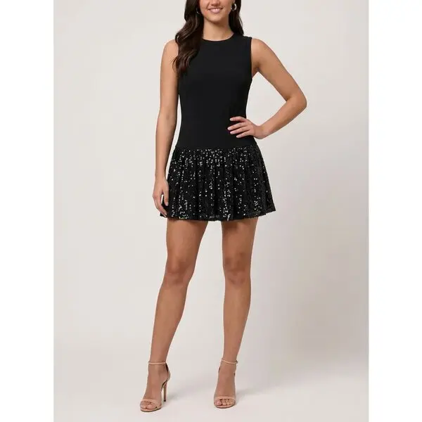 Rachel Rachel Roy Lindy Bubble Hem Mini Dress - Black