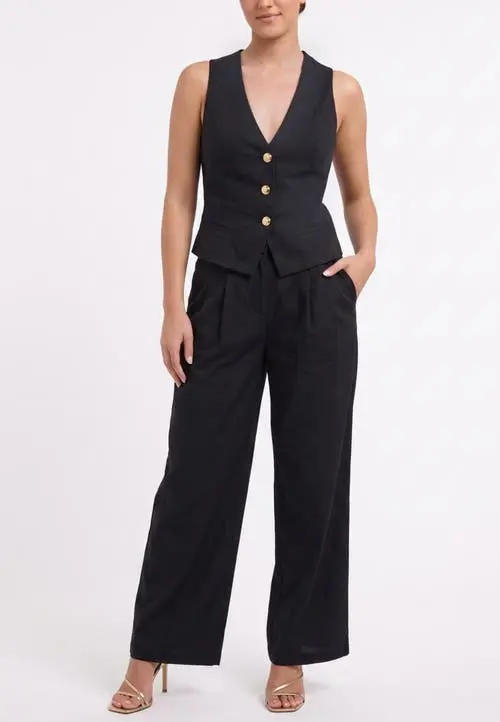 Rachel Rachel Roy Annie Peplum Jumpsuit - Black