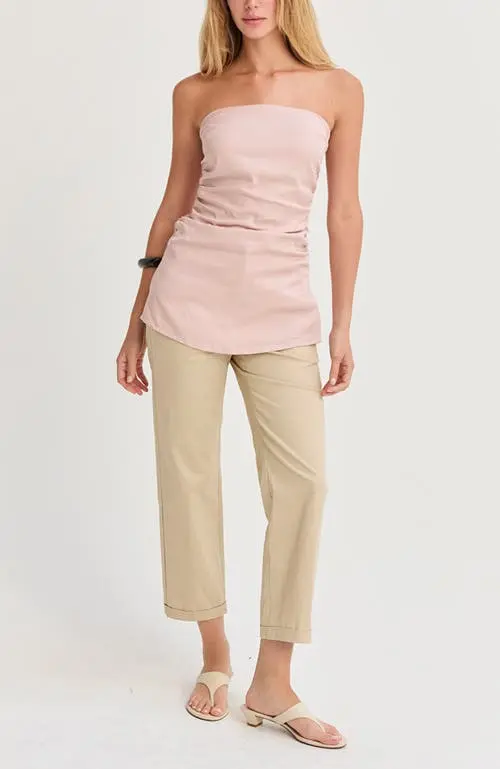 CRESCENT Lyocell Ruched Tube Top