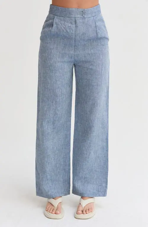 CRESCENT Linen Wide-leg Trousers