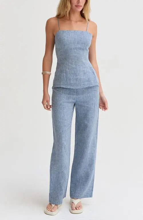 CRESCENT Linen Wide-leg Trousers
