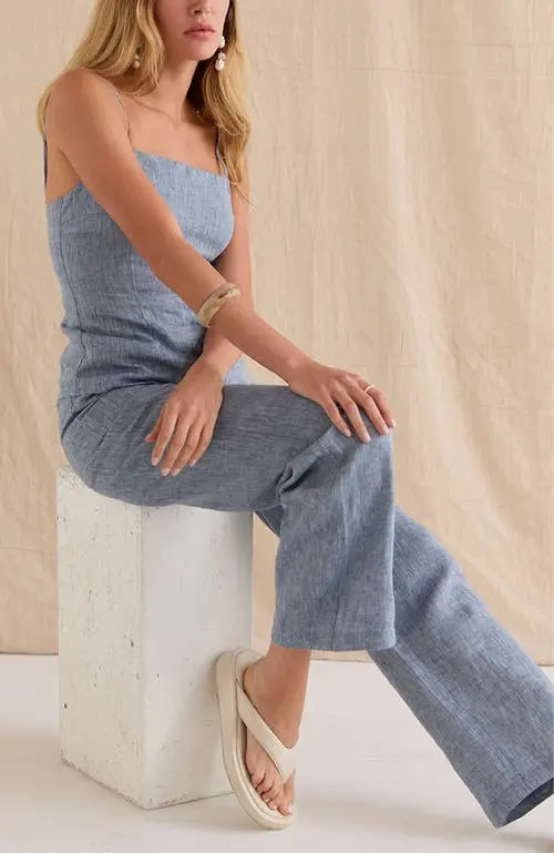 CRESCENT Linen Wide-leg Trousers