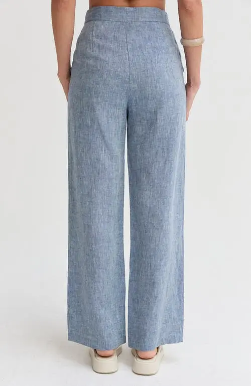 CRESCENT Linen Wide-leg Trousers