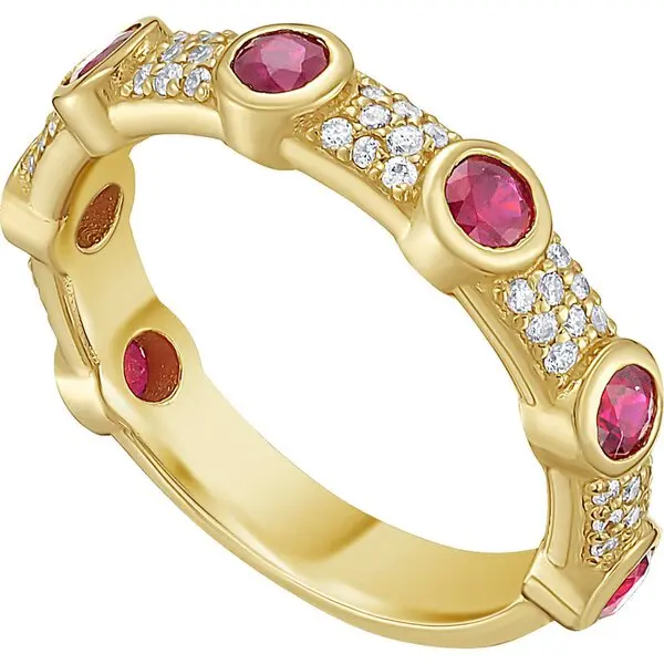 LIONHEART 14k Aurelia Ruby And Diamond Ring - Gold