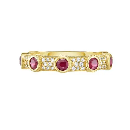 LIONHEART 14k Aurelia Ruby And Diamond Ring