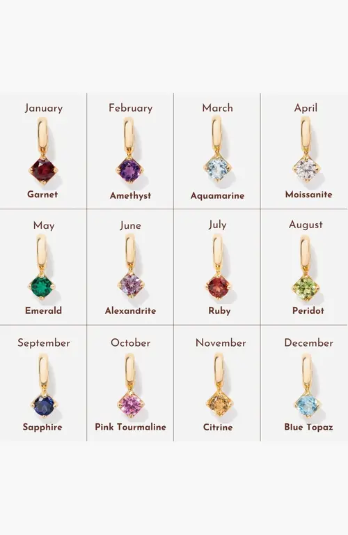 LITTLE SKY STONE Round Birthstone Pendant Necklace - Ruby/july
