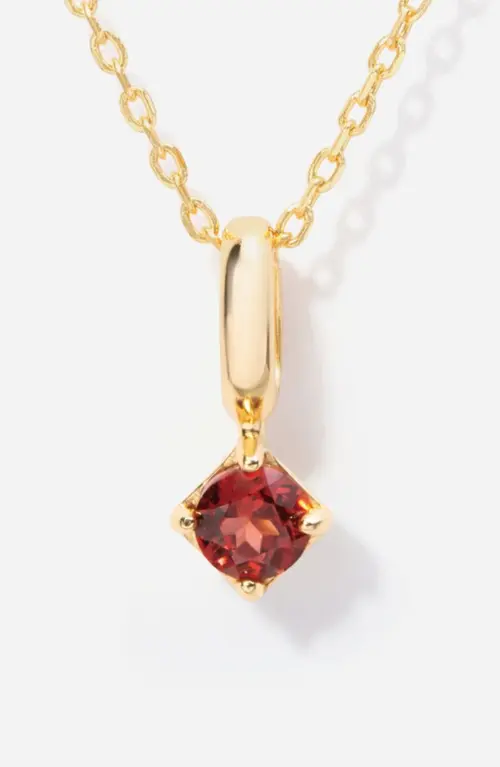 LITTLE SKY STONE Round Birthstone Pendant Necklace - Ruby/july