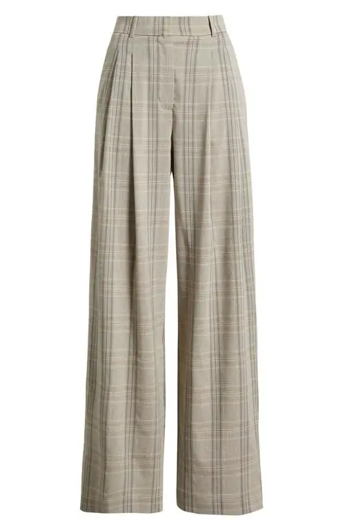 Mango Pantalon Martin High Waist Wide Leg Pants - Light/pastel Grey