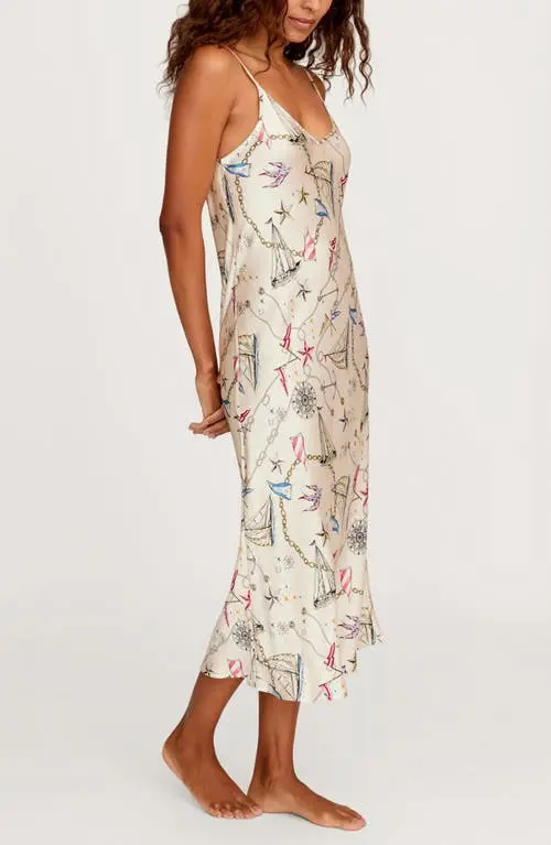 PETITE PLUME Cosette Regatta Royale Mulberry Silk Nightgown