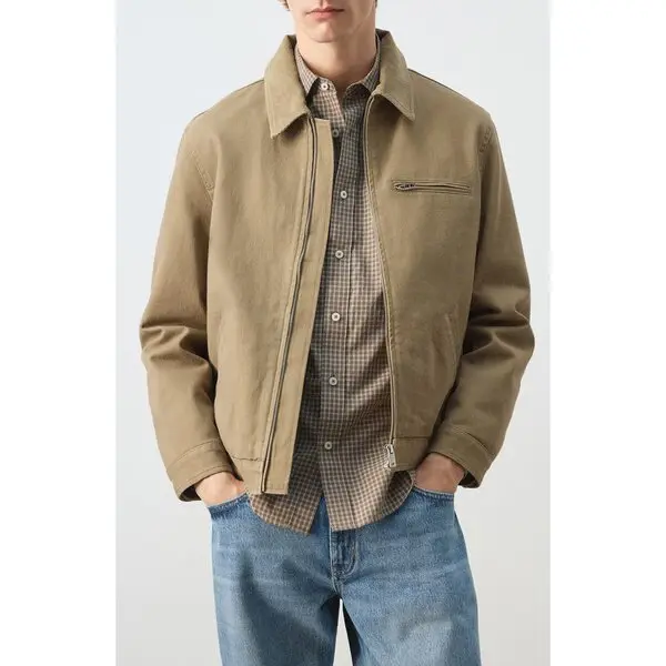 Mango Cotton Corduroy Jacket - Beige
