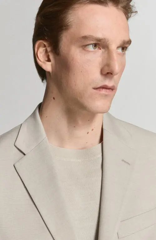 Mango Milan Slim Fit Suit Jacket - Beige