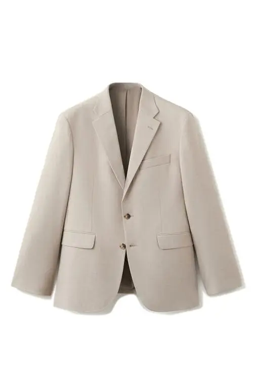Mango Milan Slim Fit Suit Jacket - Beige