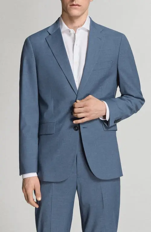 Mango Milan Slim Fit Suit Jacket - Indigo Blue